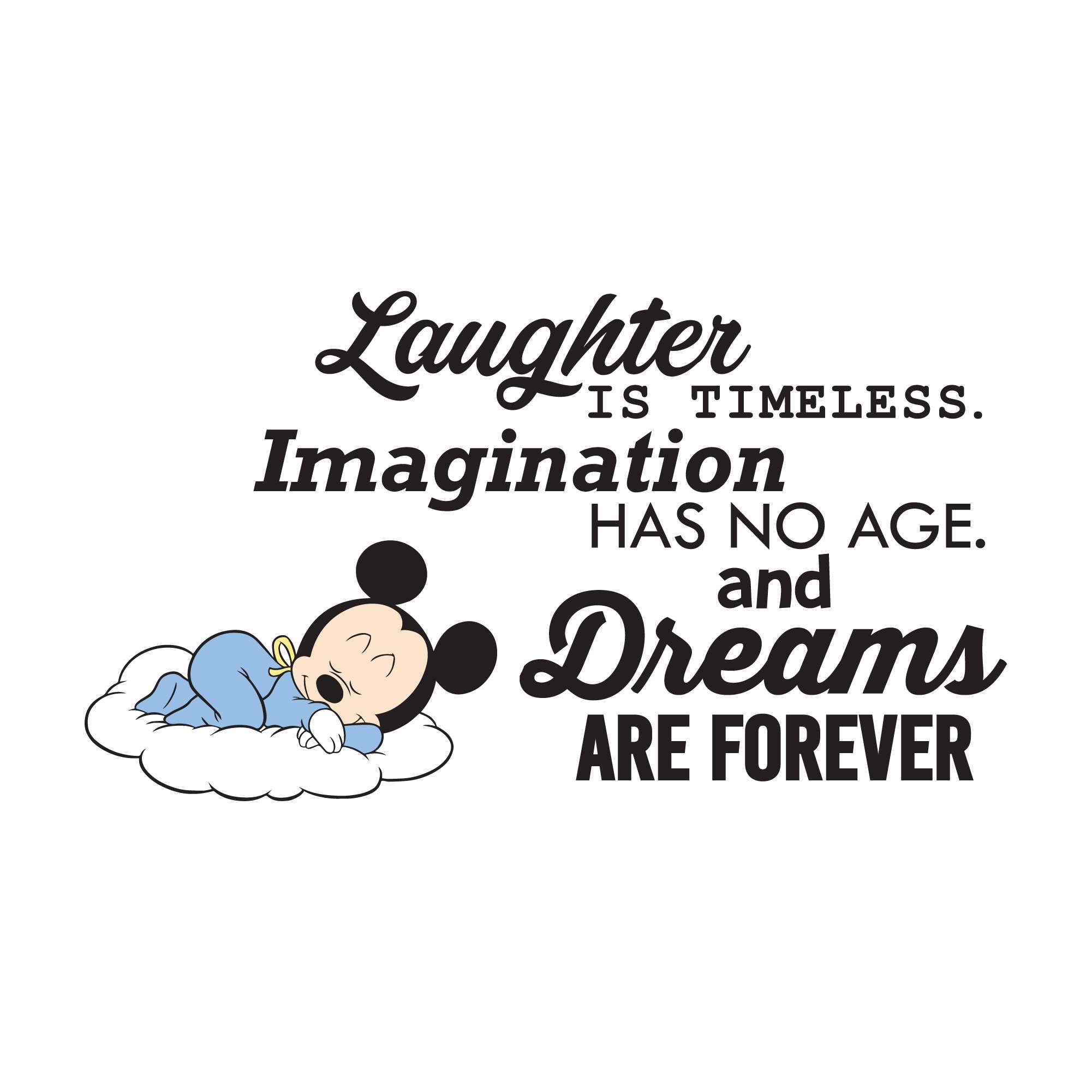 Imagination Has No Age Laughter Is Timeless Uplifting Quote Wall Decal ...