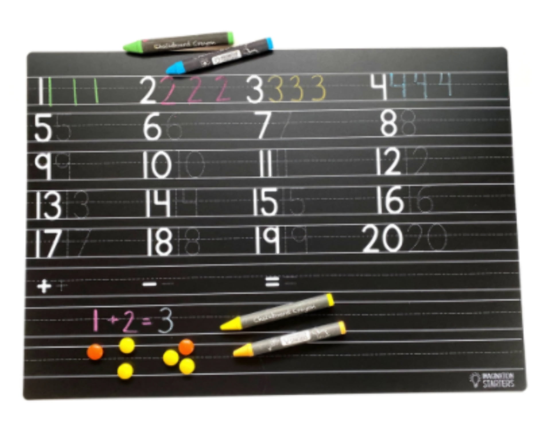 Imagination Starters Chalkboard Numbers Practice Placemat 12"x17 ...