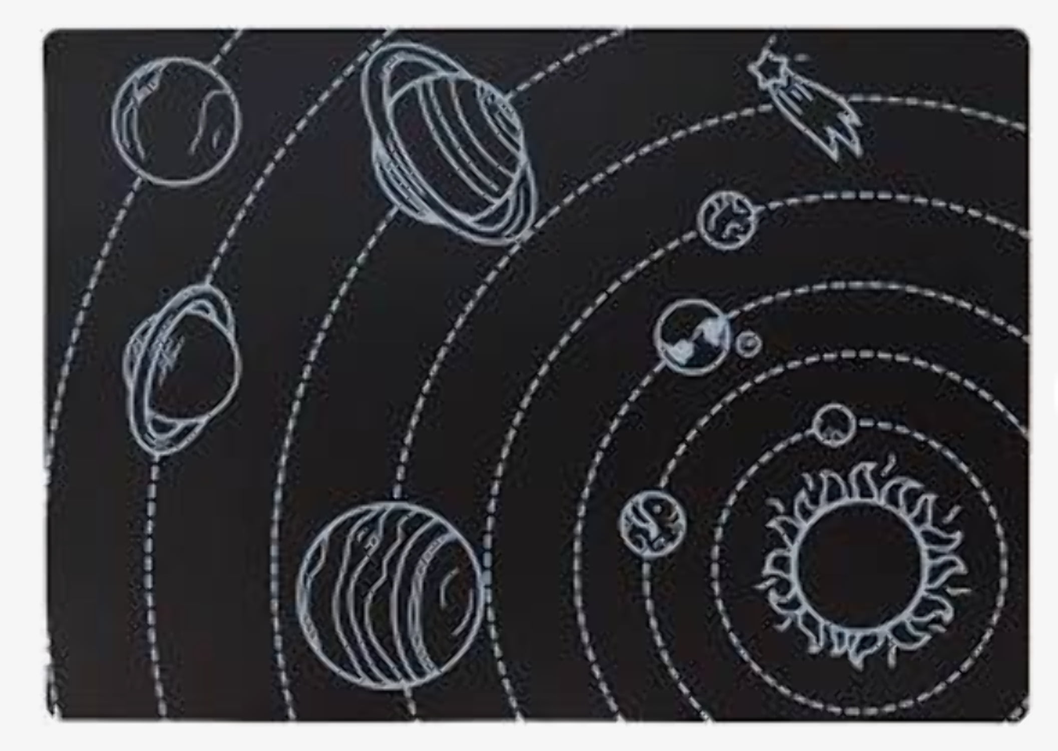 Imagination Starters Chalkboard Solar System Placemat - Walmart.com