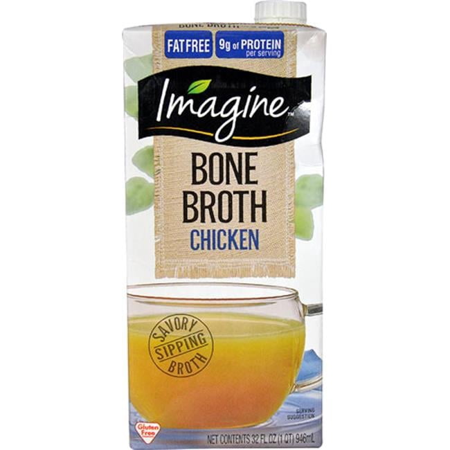 Imagine 32 fl oz Chicken Bone Broth, Pack of 12 - Walmart.com