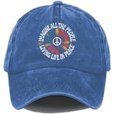 Imagine All The People Hat, Imagine Peace Baseball Cap, Peace Sign Cap ...