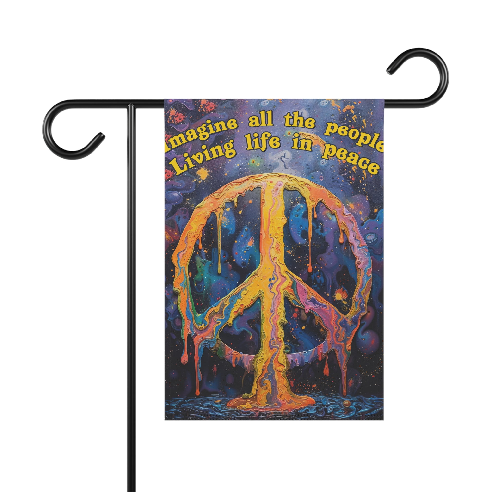 Imagine All The People Living Life In Peace Flag, Hippie Flag ID-0229 ...