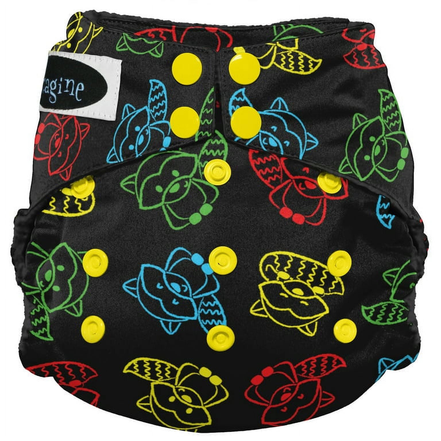 Imagine Baby Products AI2 Shell 2.0 Hook & Loop Diapers, Raccoon Ruckus ...