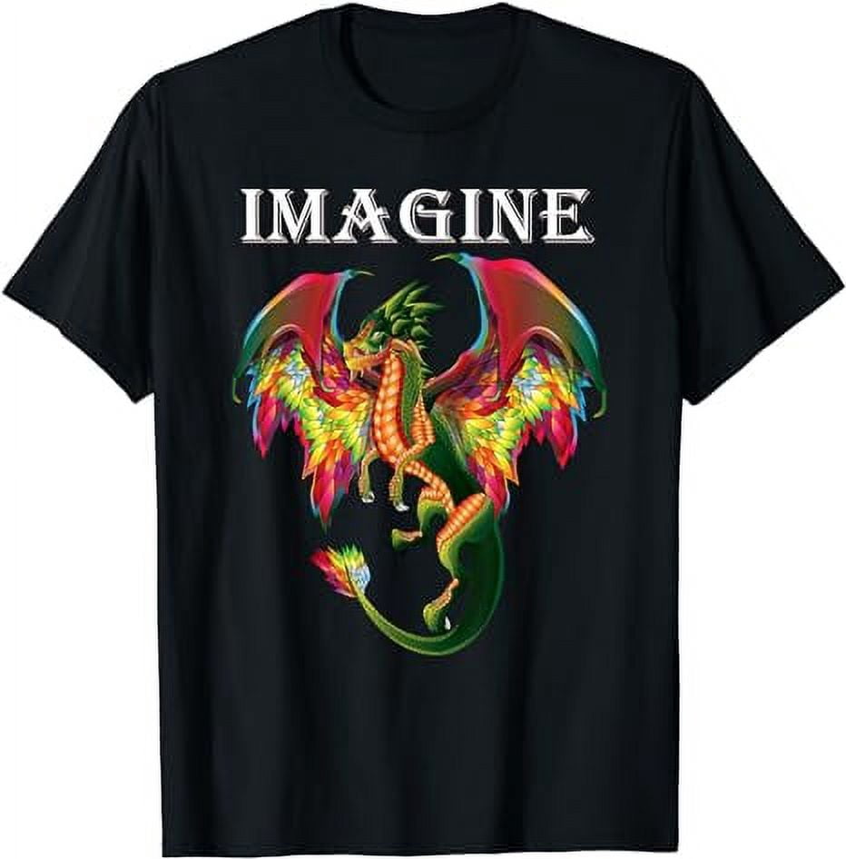 Imagine Being A Dragon Breathing Fire Magical Wings Boys Men T-Shirt ...