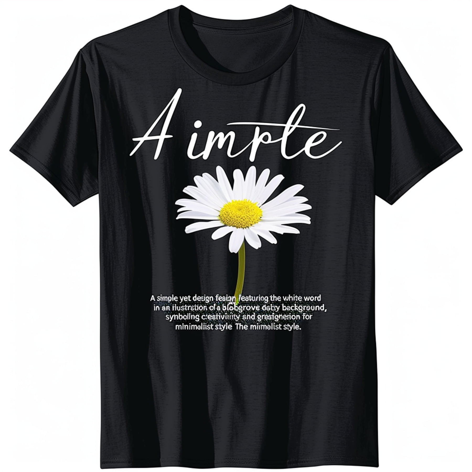 Imagine Cursive Daisy Graphic Designer Inspiration Black TShirt ...