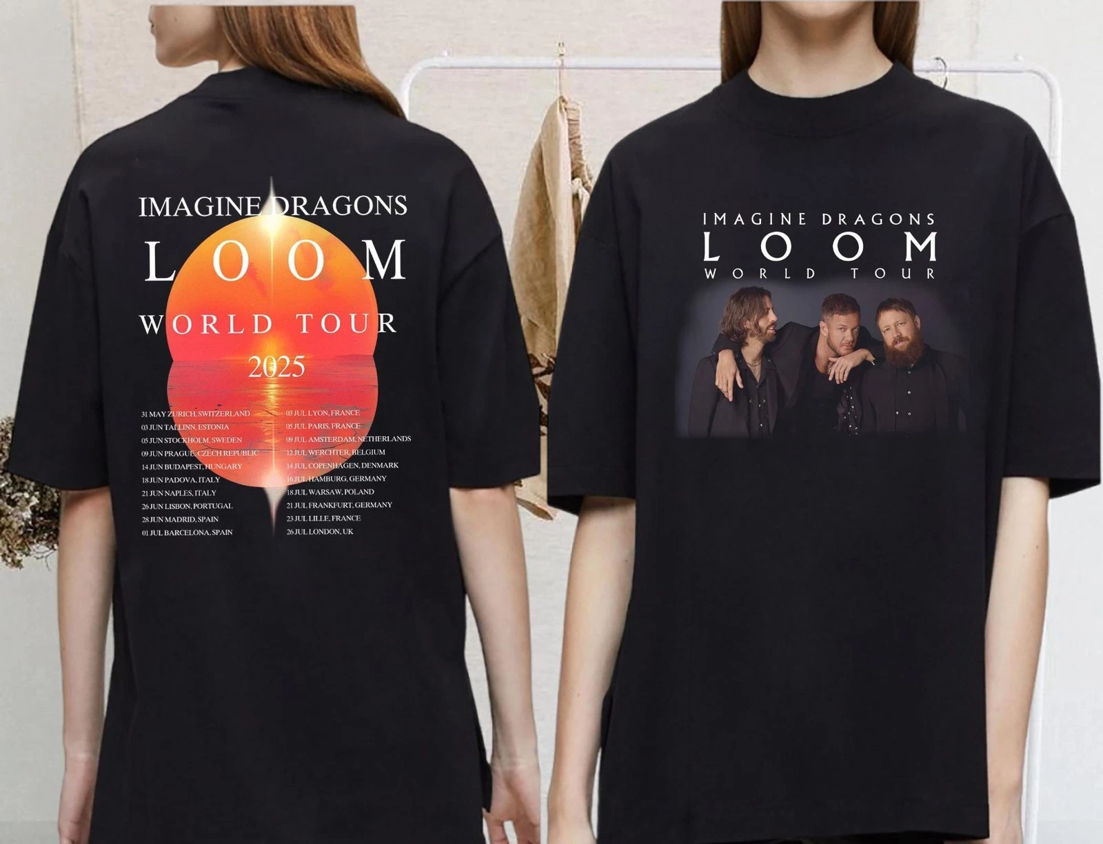 Imagine Dragons 2025 Concert Shirt, Imagine Dragons Loom World Tour ...