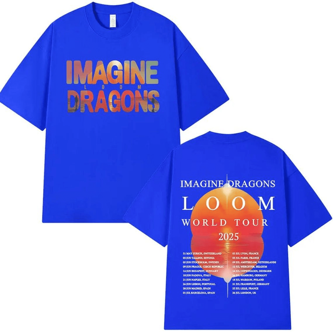 Imagine Dragons Rock Band LoomM World Tour 2025 Unisex T-Shirt, Hip Hop ...