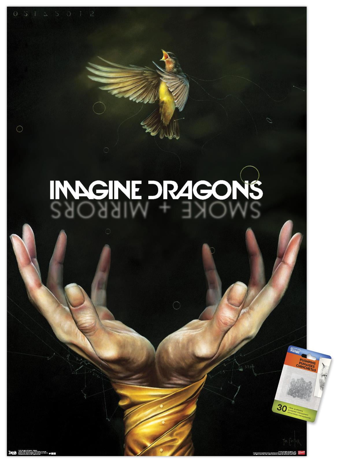 Imagine Dragons - Smoke Wall Poster with Push Pins, 22.375" x 34 ...