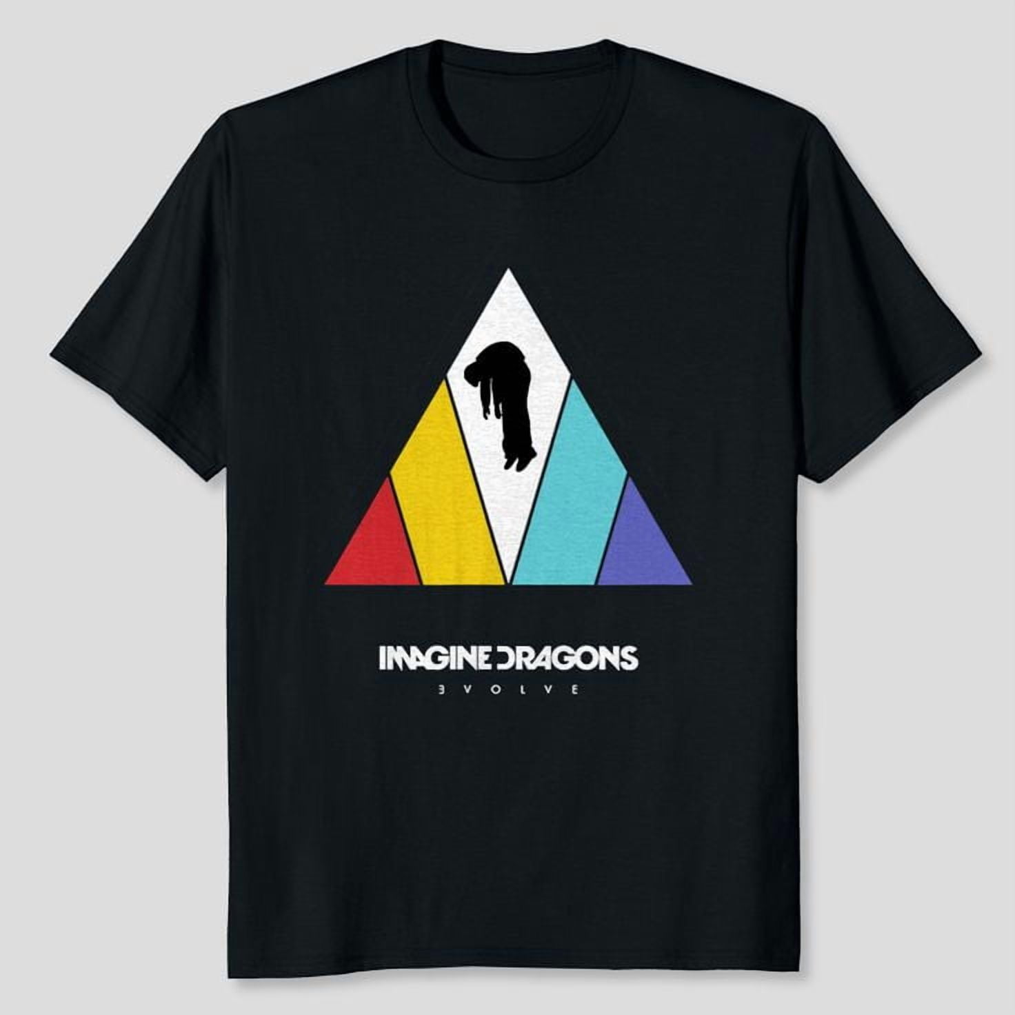 Imagine Dragons Triangle Logo Black Graphic T-Shirt, Sizes S-5XL, Tbun ...