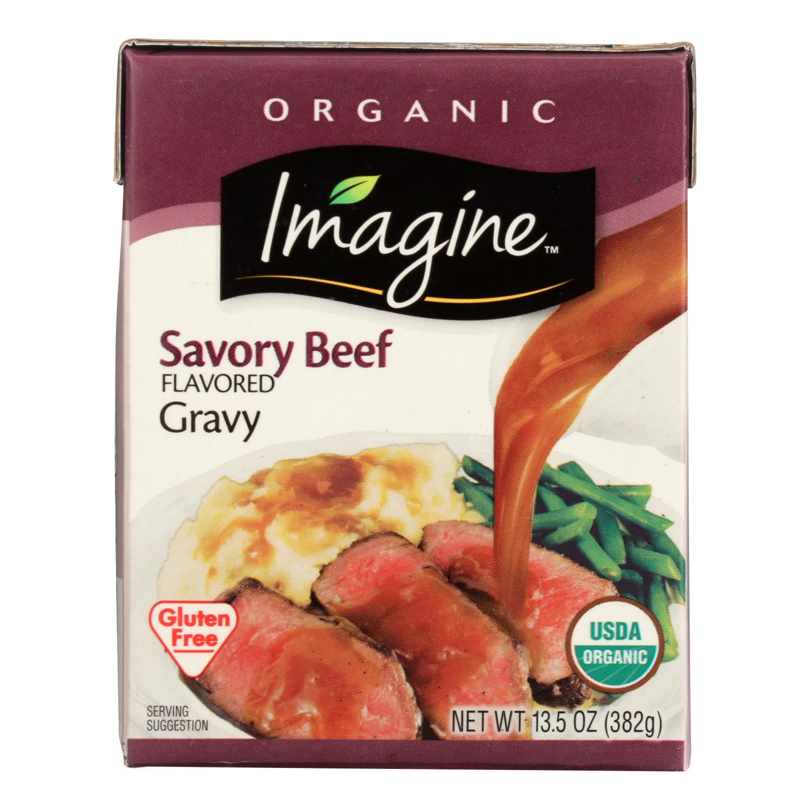 Imagine Foods Organic Gravy - Savory Beef - Case of 12 - 13.5 fl oz ...