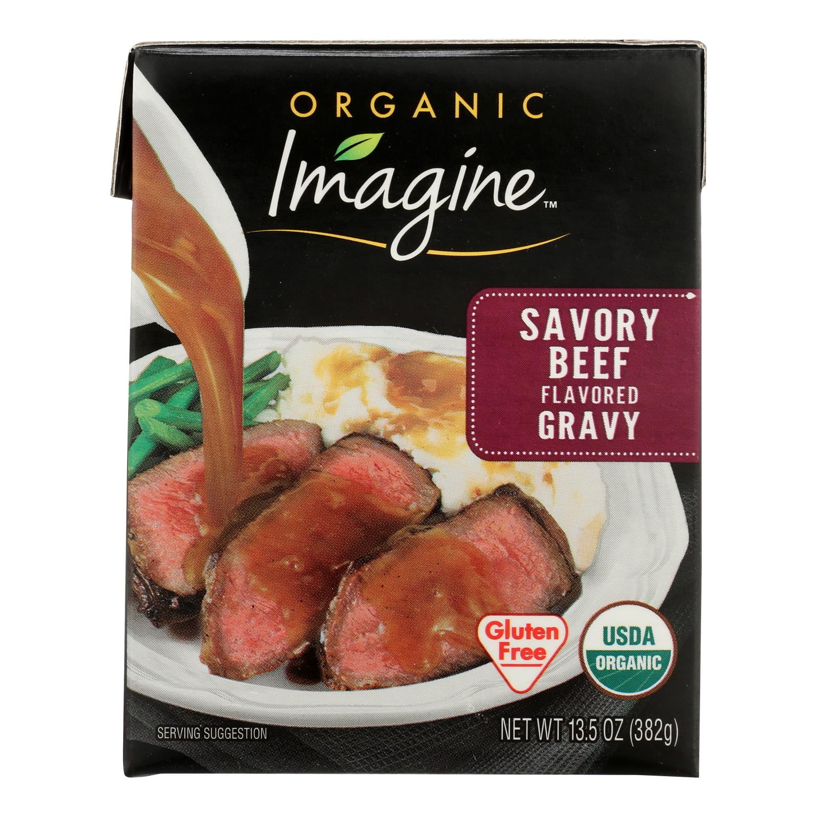 Imagine Foods Organic Gravy - Savory Beef - Case of 12 - 13.5 fl oz ...
