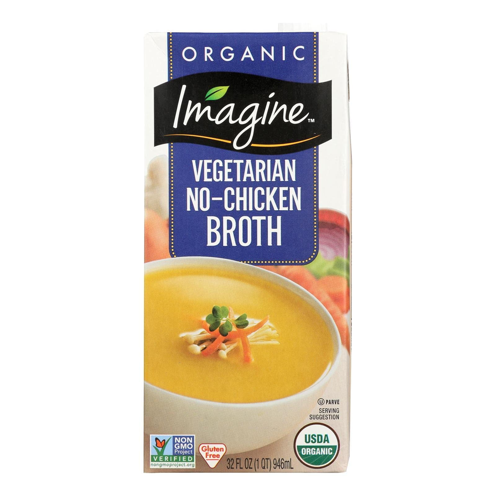 Imagine Foods Organic No Chicken Broth Soup, 32 Ounce, 6 pack - Walmart.com