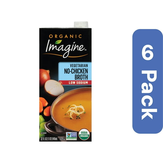 Imagine No Chicken Vegetable Broth 32 oz (Pack Of 6) - Walmart.com