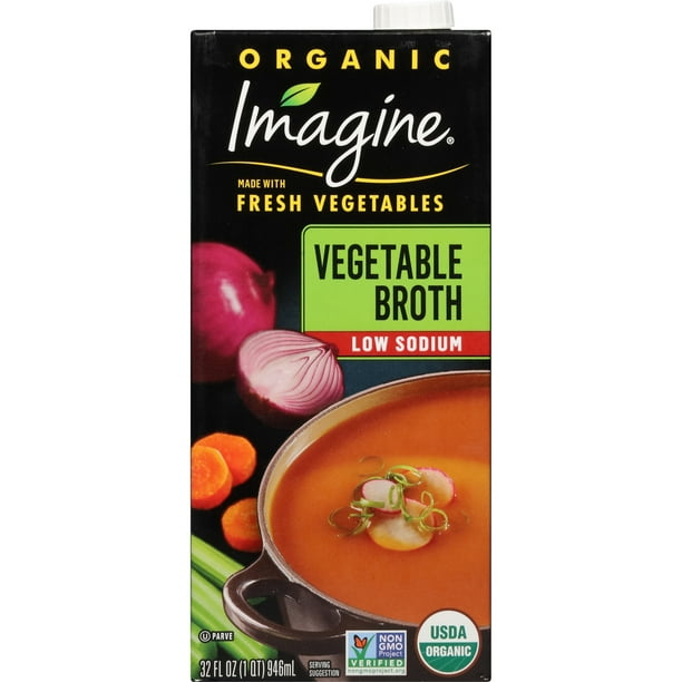 Imagine Organic Gluten-Free Low Sodium Vegetable Broth, 32 fl oz Carton ...