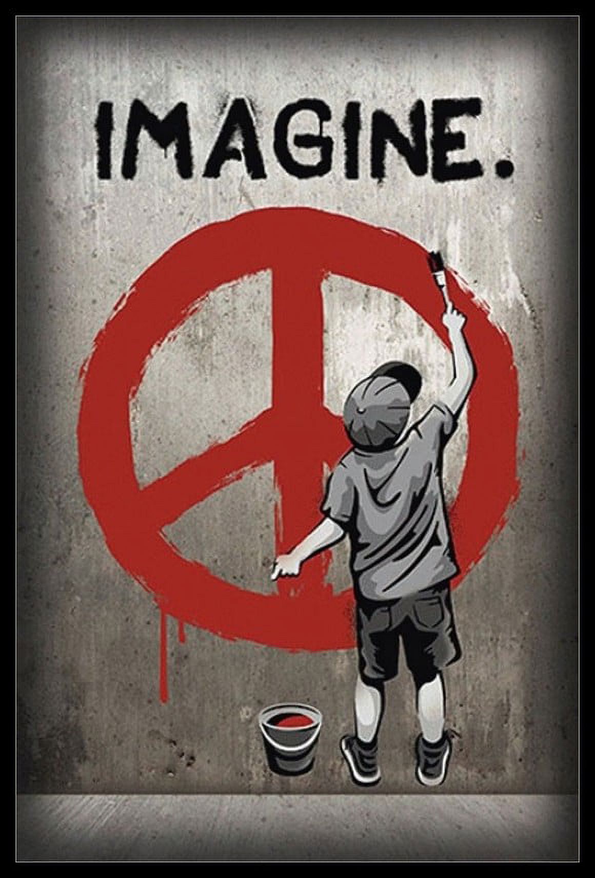 Imagine Peace Laminated & Framed Poster (24 x 36) - Walmart.com