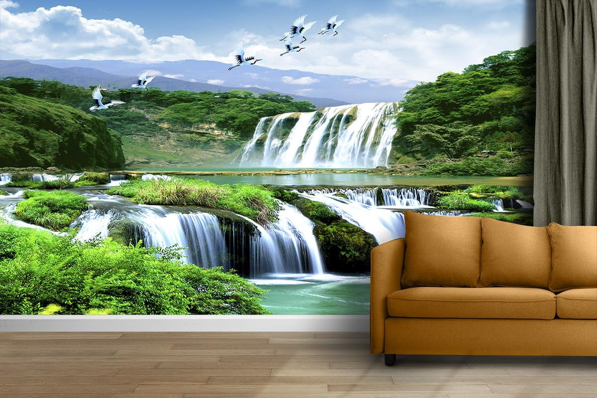 Imagine Printing Solution 3D Wallpaper Beautiful Est Waterfall Scenery ...
