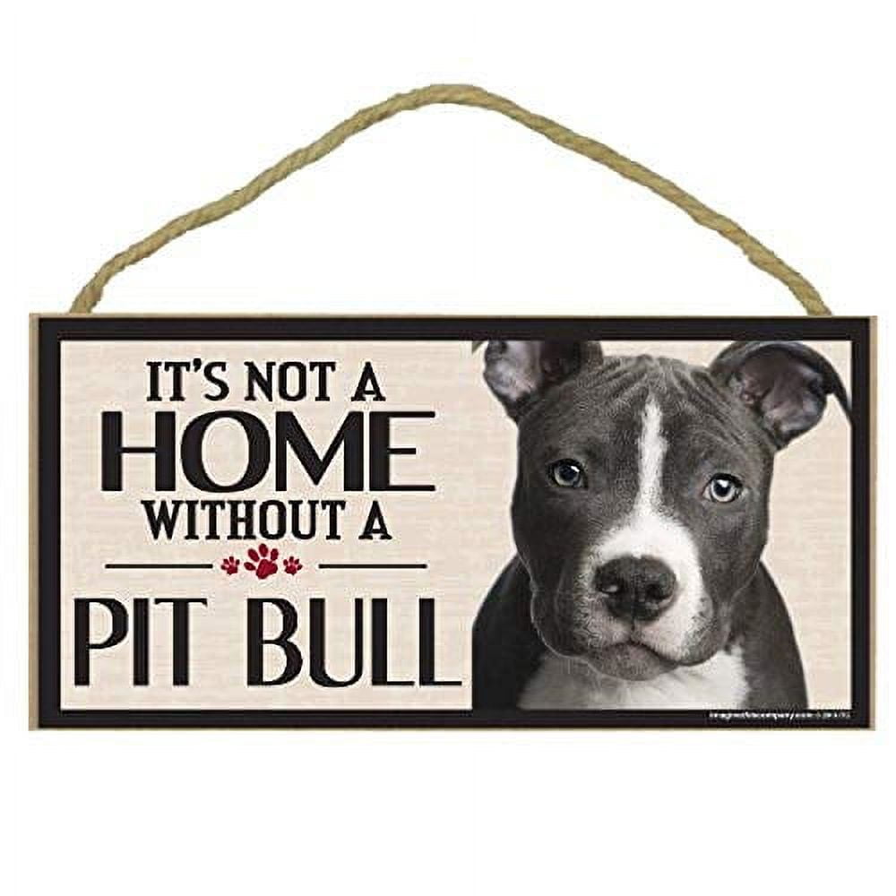 Imagine This Wood Sign for Pit Bull Dog Breeds - Walmart.com