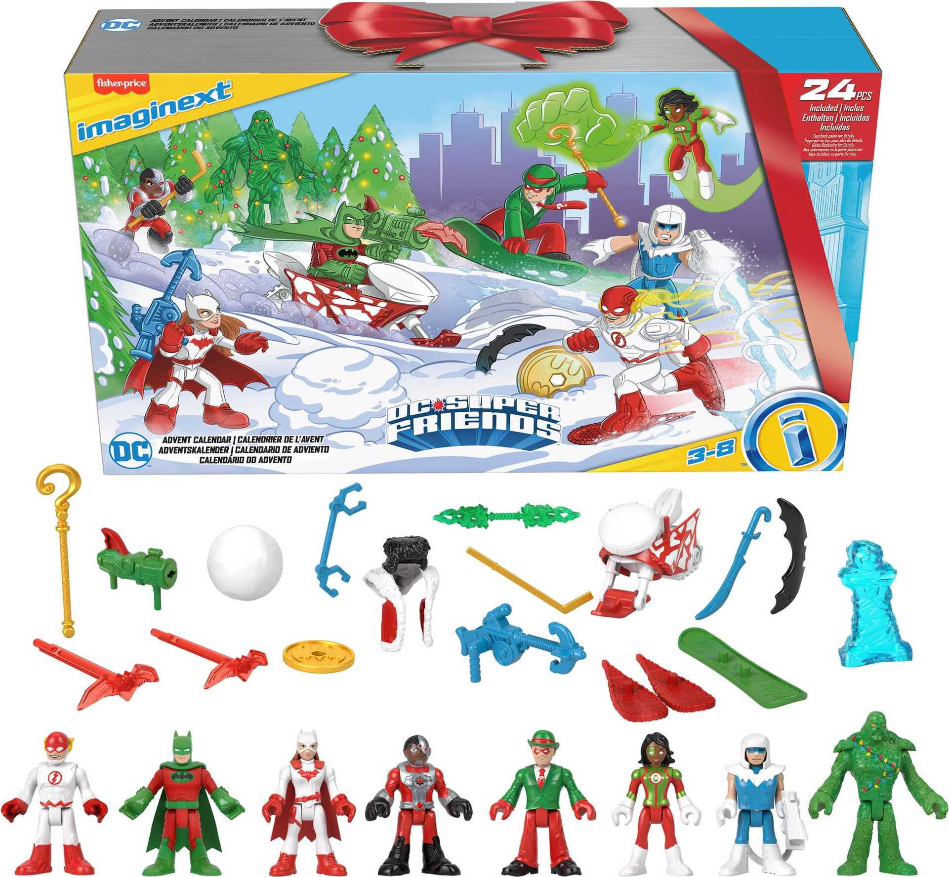 Imaginext Fisher-Price Jurassic World Dinosaur Advent Calendar, 25 ...