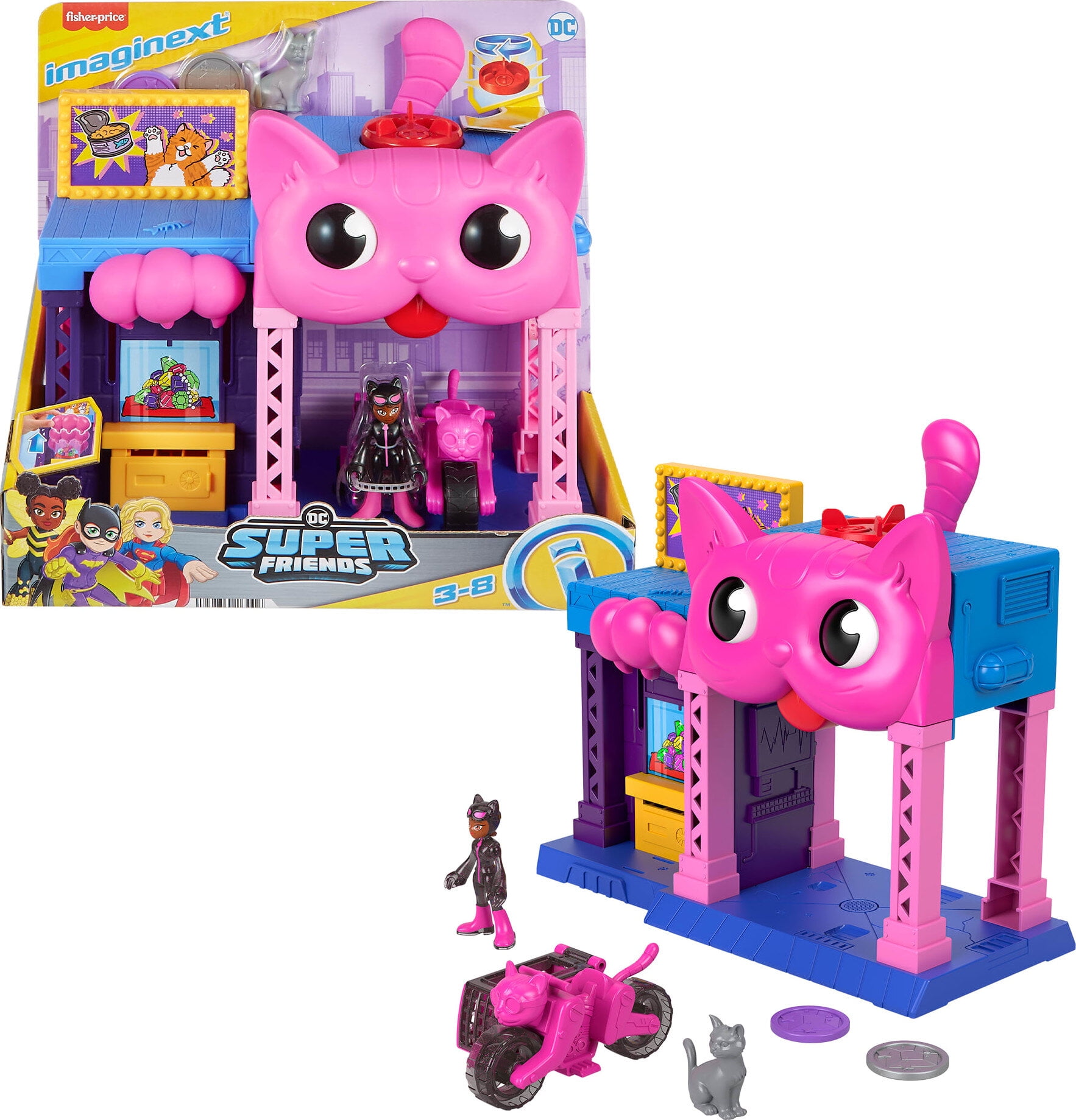 Imaginext DC Super Friends Catwoman Playhouse Playset with Figure ...