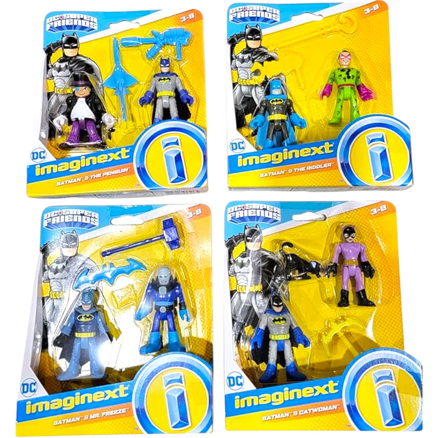 Imaginext DC Super Friends Complete Set of 4 Figure Sets M5645-96A4 ...