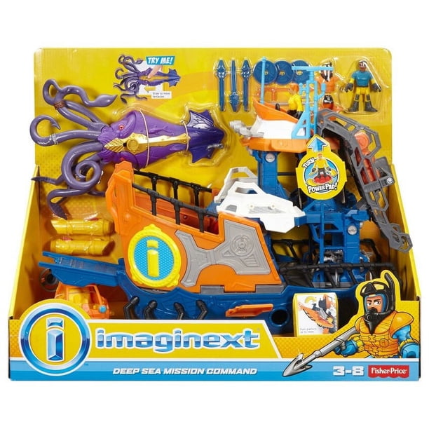 Imaginext Deep Sea Mission Command Boat DFX93 - Walmart.com