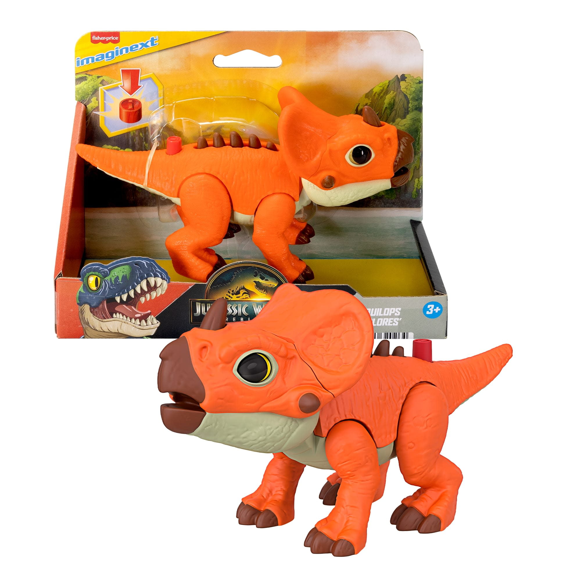 Fisher-Price Imaginext Jurassic World Rebirth Aquilops Dinosaur Action ...