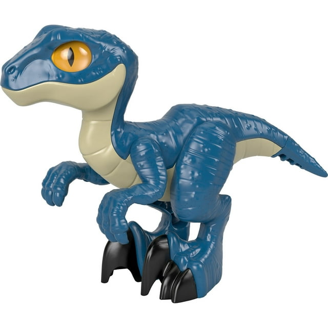 Imaginext Jurassic World Raptor XL Poseable Dinosaur Toy for Preschool ...
