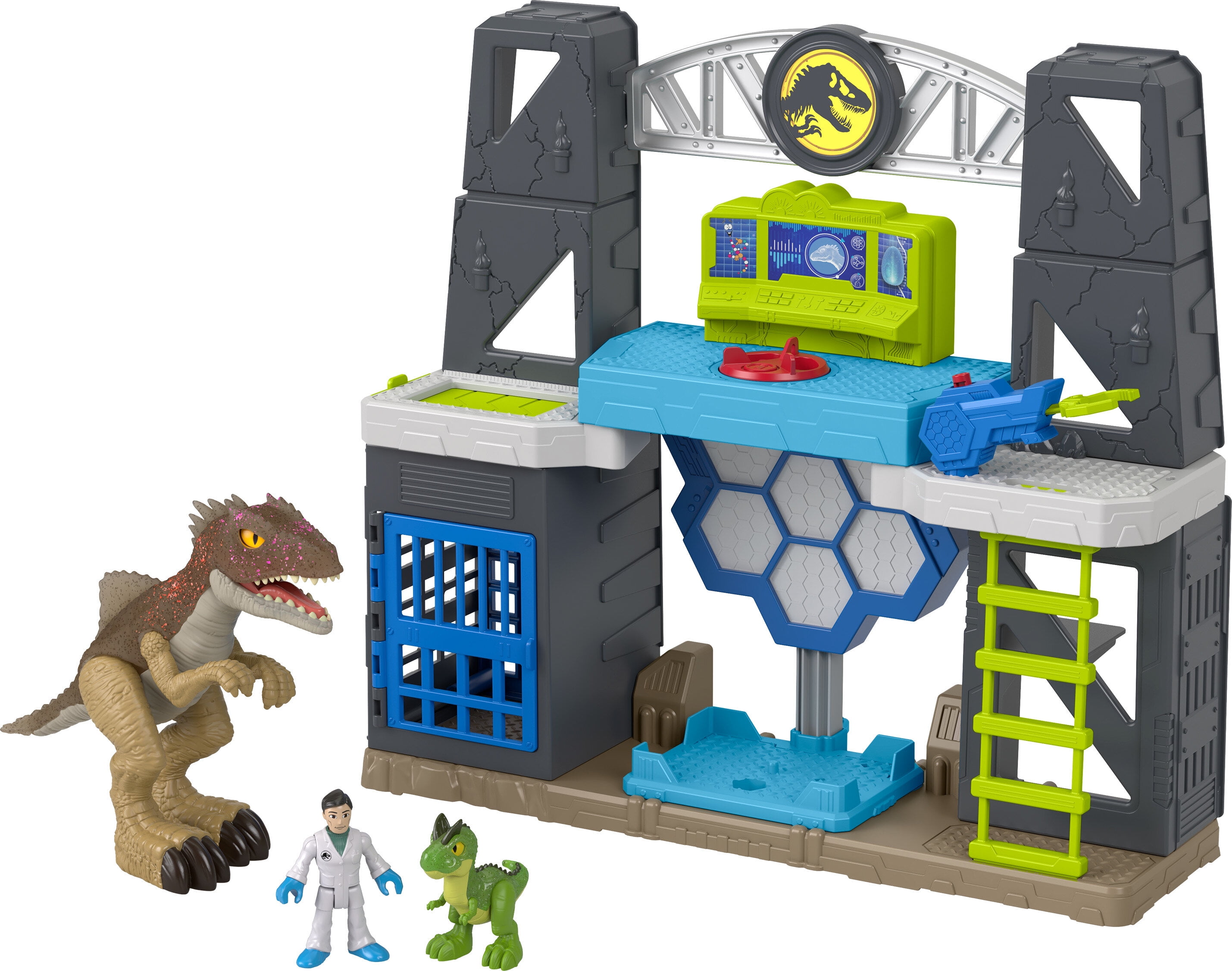 Imaginext Jurassic World Scan & Glow Dino Playset with Lights Sounds ...