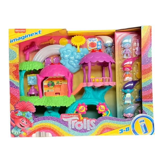 Imaginext DreamWorks Trolls Playset - Interactive Lights & Sounds ...