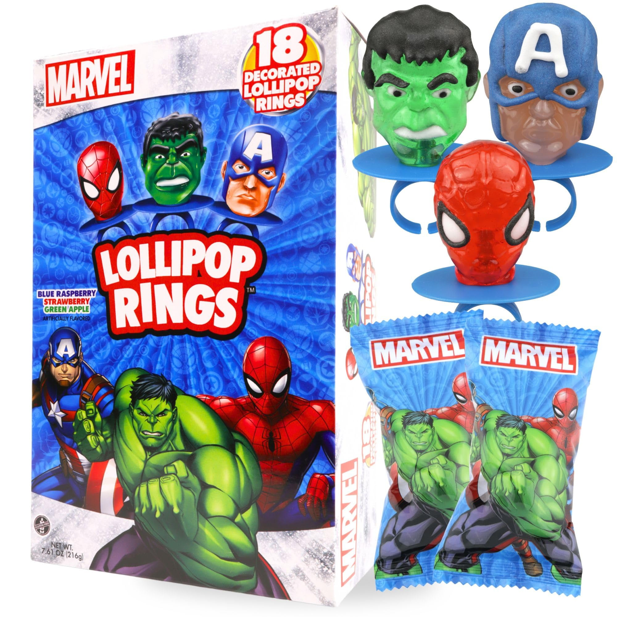 Imaginings 3 Marvel Avengers CCF19 Lollipop Rings, Individually Wrapped ...