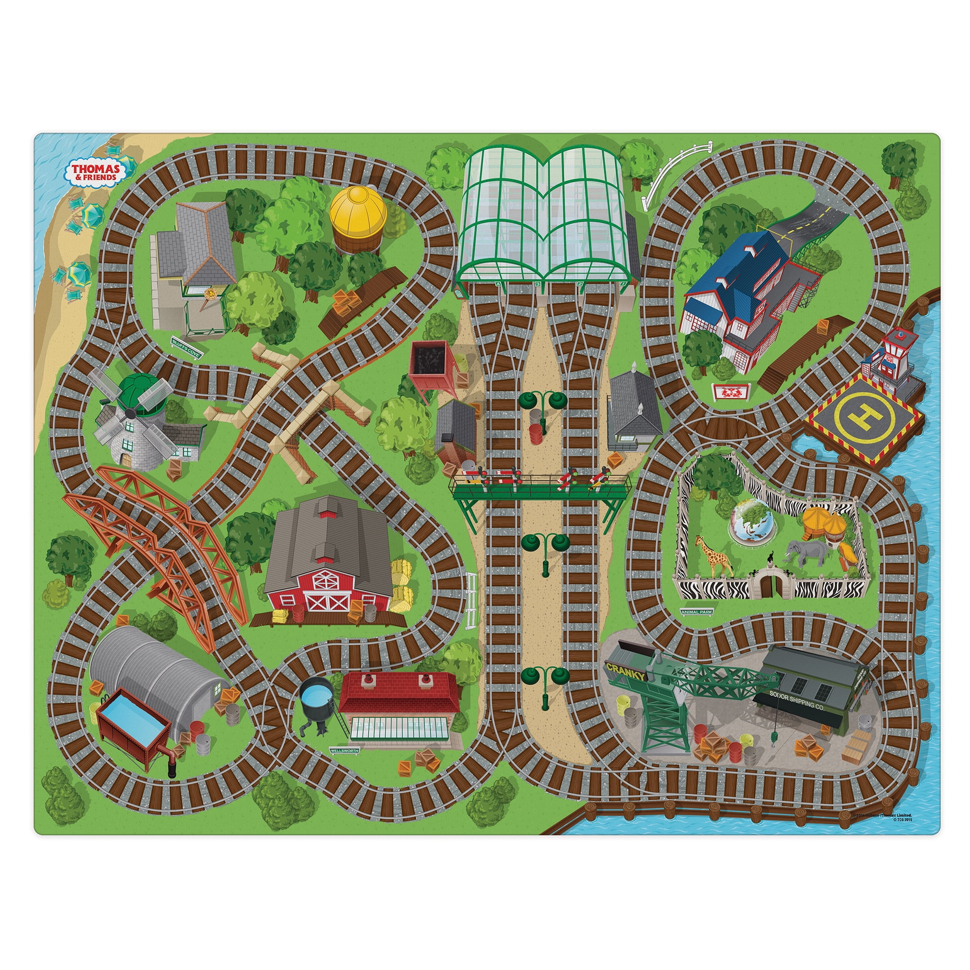 Imaginmat: Jumbo -Thomas & Friends - Floor Playmat & 1 Toy Car, 47 x 61 ...
