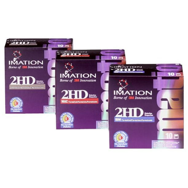 Imation - 10 x floppy disk - 1.44 MB - Mac - Walmart Business Supplies