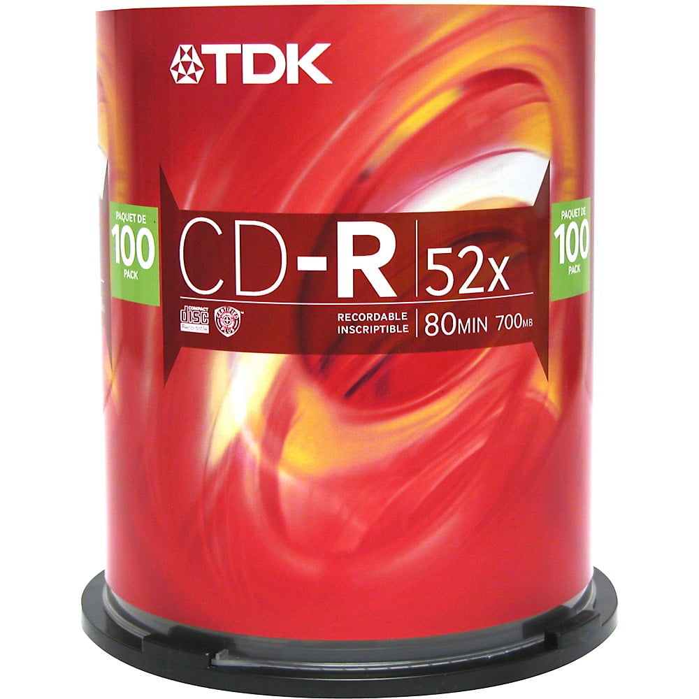 TDK - CD-R - 100 x 80min - Walmart.com