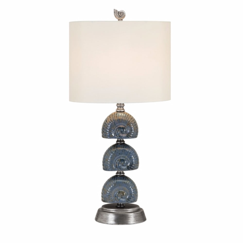 IMAX Corporation Seashell Ceramic Table Lamp in Blue - Walmart.com