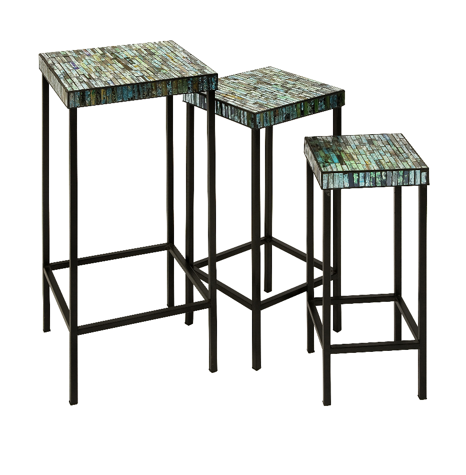 Aramis Mosaic Glass Tables - Set of 3 - Walmart.com