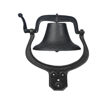 Yard Tuff Cast Iron Farm Bell, Decorative Collection, Matte Black, 22LB ...