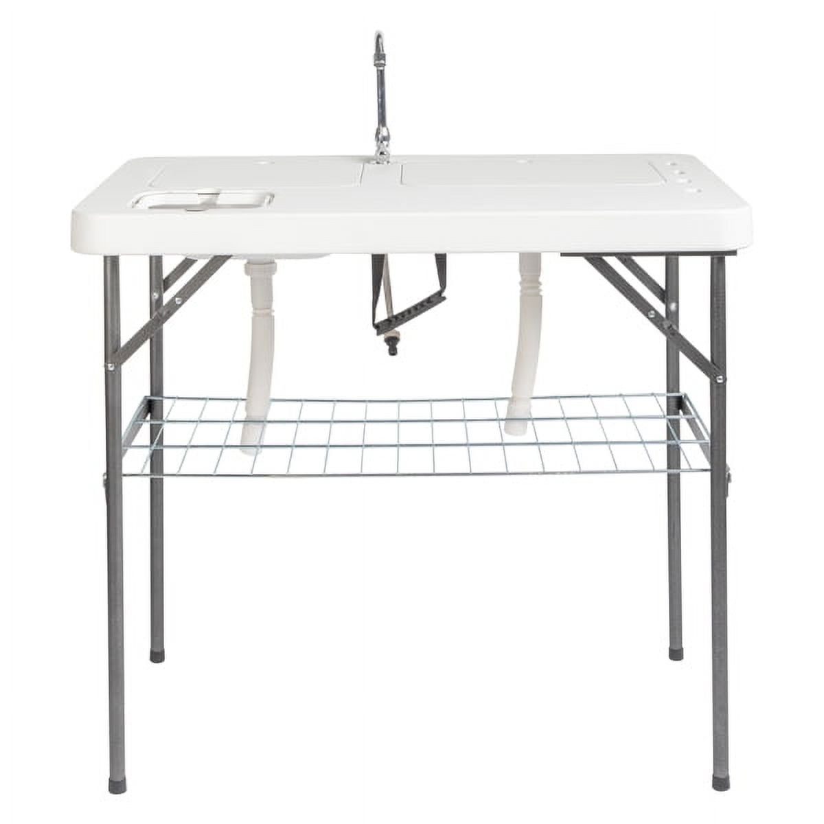 Imerelez Folding Fish Cleaning Table with Sink and Faucet, Heavy Duty ...