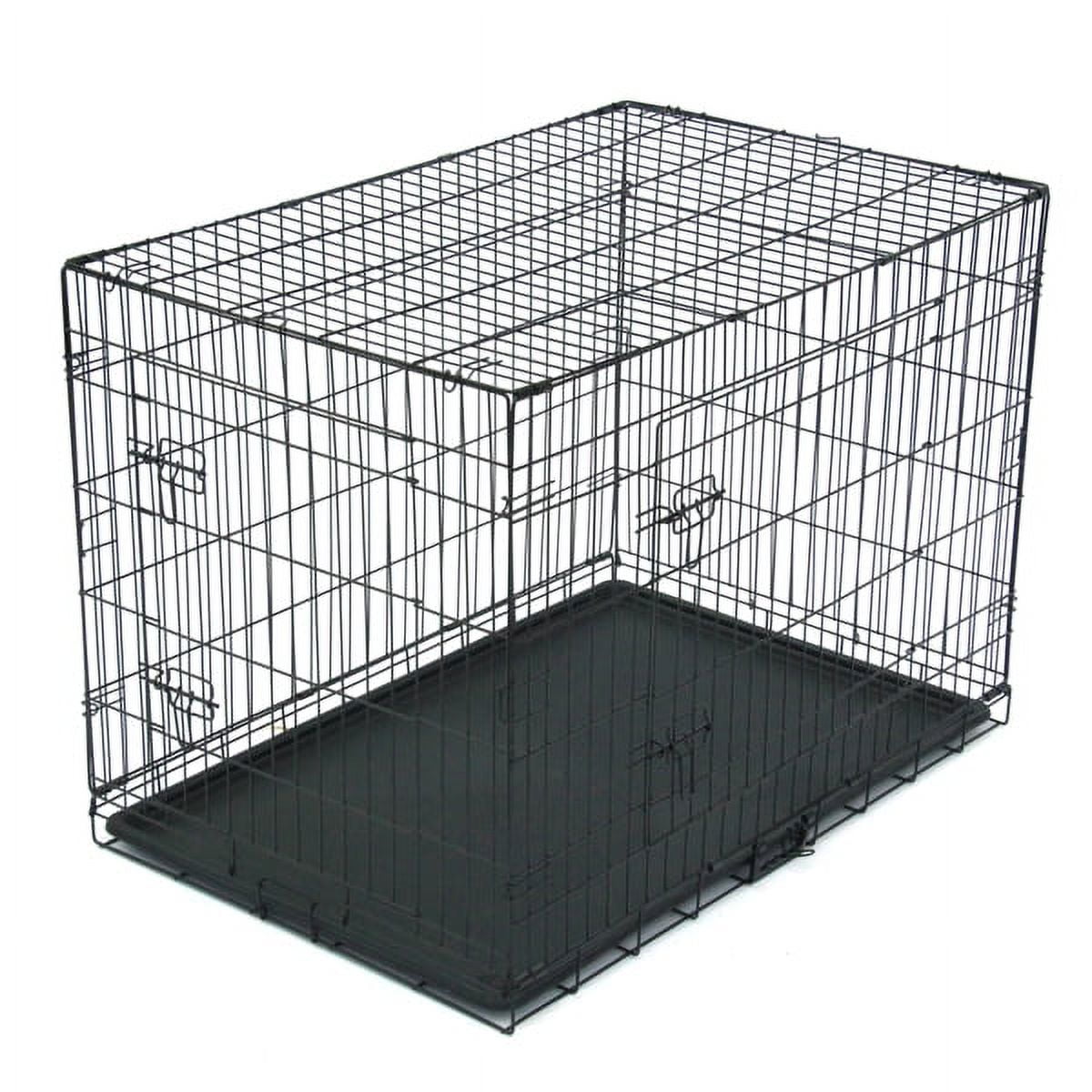 Imerelez Homes for Pets Small Dog Crate, 42' Double Door Folding Metal ...