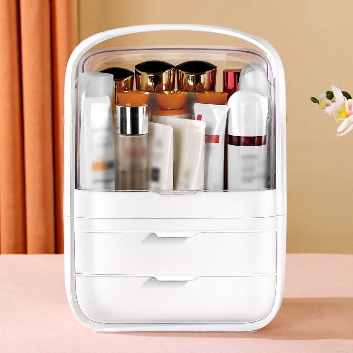Imerelez Makeup Organizer Holder Cosmetic Storage Box with Dust Free ...