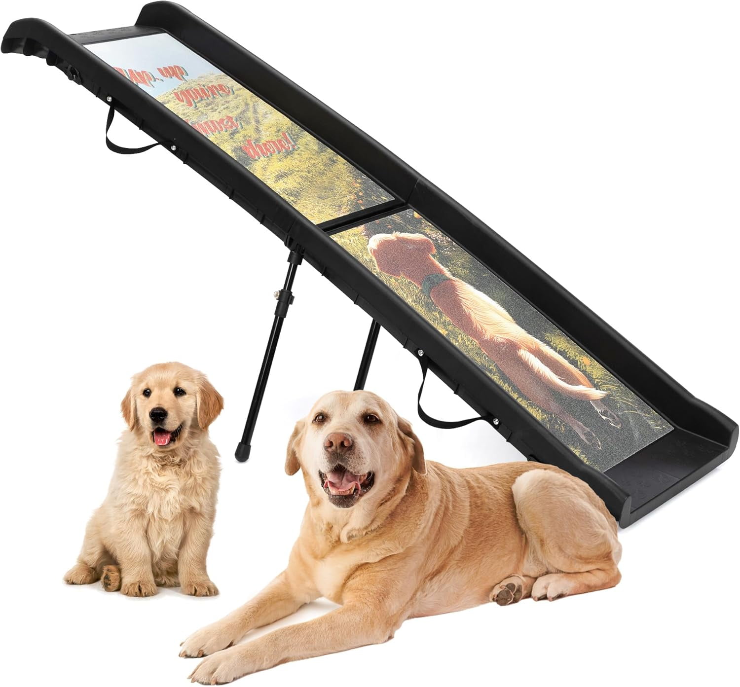 Imerelez Retractable Aluminum Dog Ramp, Portable Pet Steps for Cars ...