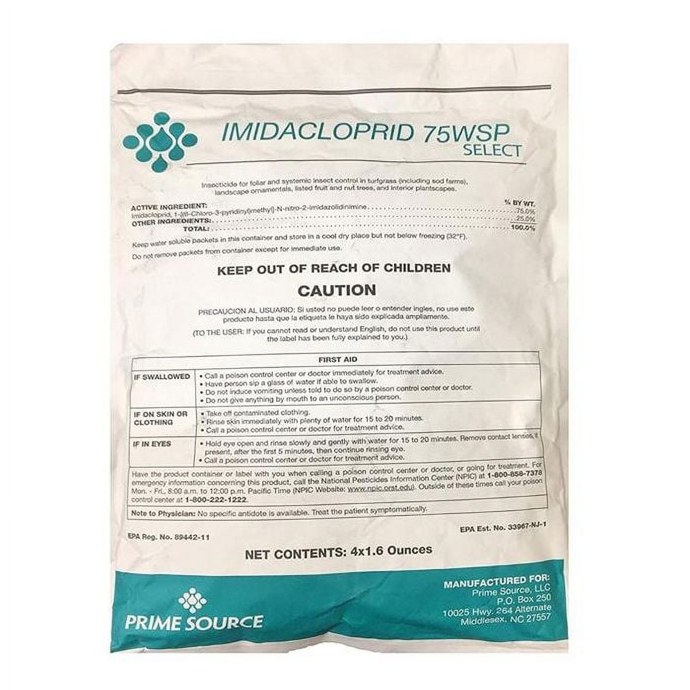 Imidicloprid 75 WSP Select Systemic Insecticide-Package Contains 1 ...