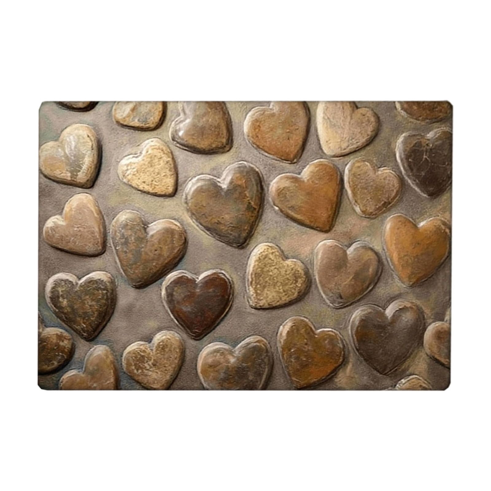 Imitation 3D Pebbles Welcome Mat Non-Slip Absorbent Doormat Decorative ...