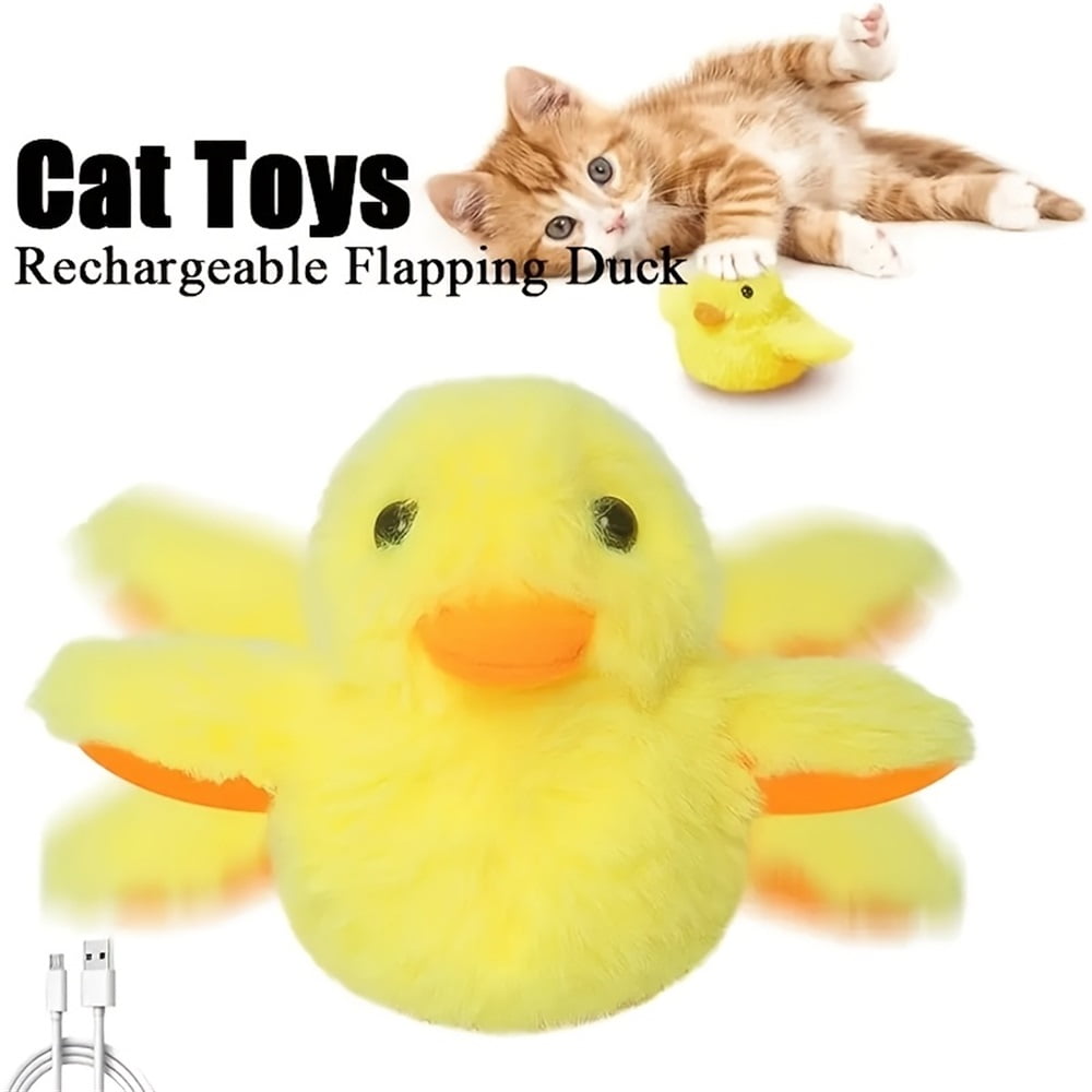 Imitation Animal and Cat Interactive Electric Toy: Flapping Wings Duck ...