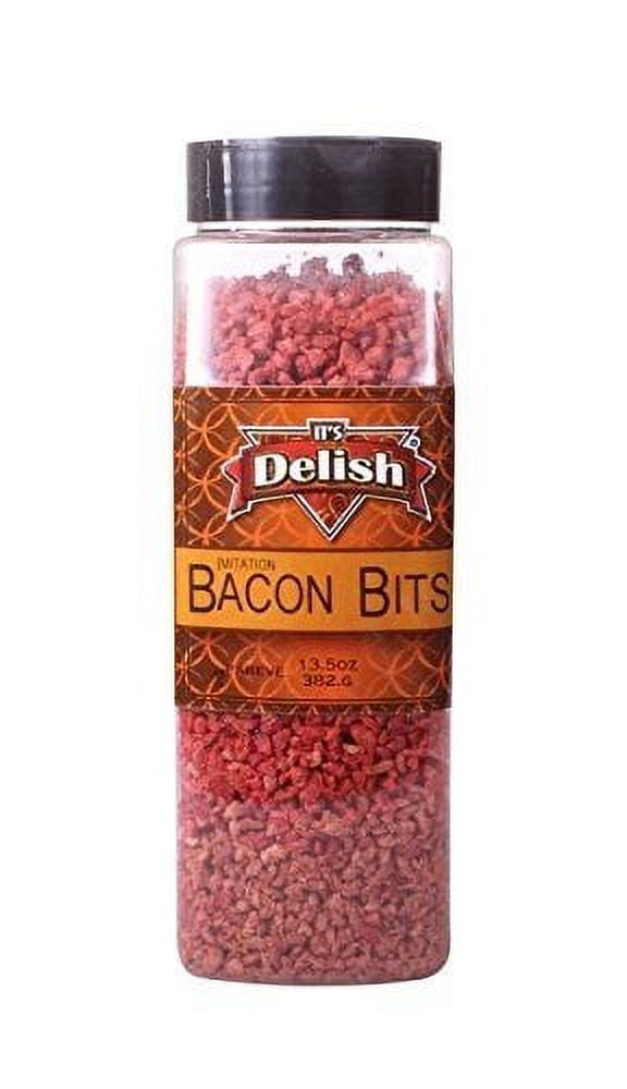 Imitation Bacon Bits by Its Delish, Large Restaurant Size 13.50 oz Jar ...