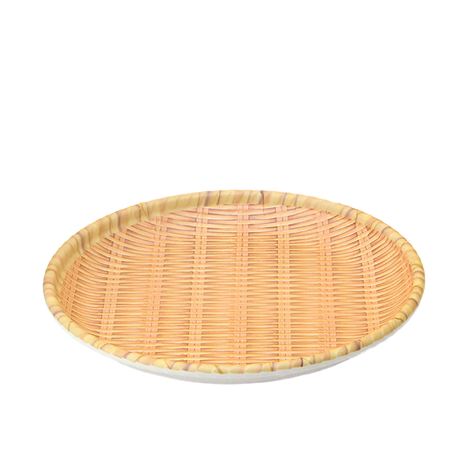 Imitation Bamboo Plate - Round, Smooth Edges, Easy to Clean, High ...