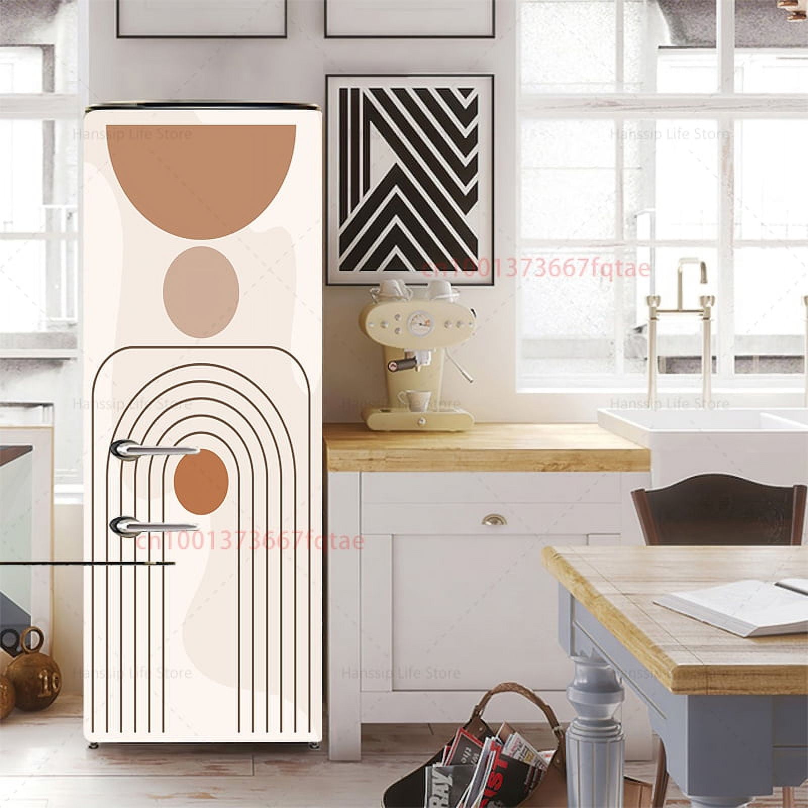 Imitation Door Scenery Printed Refrigerator Door Wrap Mural Cover ...