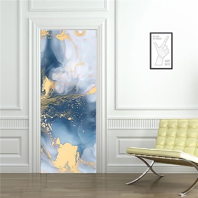 Imitation Door Stickers for Bedroom Kitchen ration Wallpaper Adhesive ...