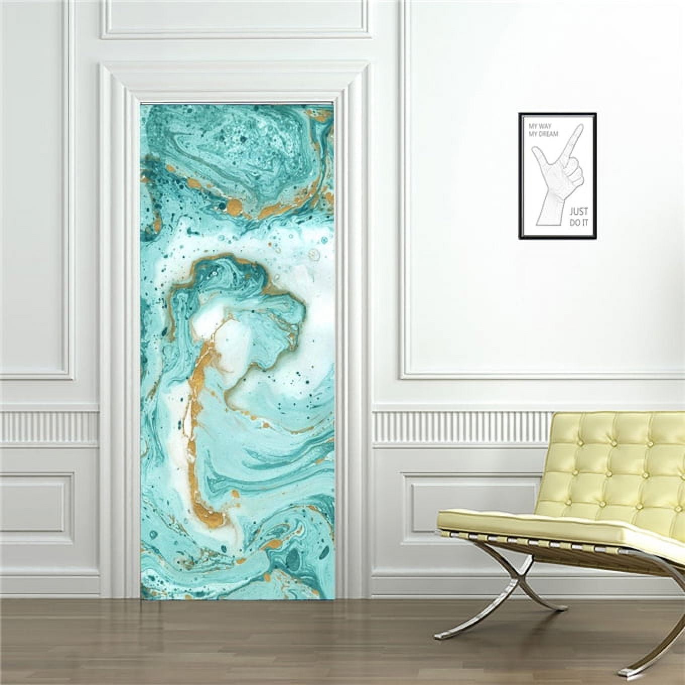 Imitation Door Stickers for Bedroom Kitchen ration Wallpaper Adhesive ...