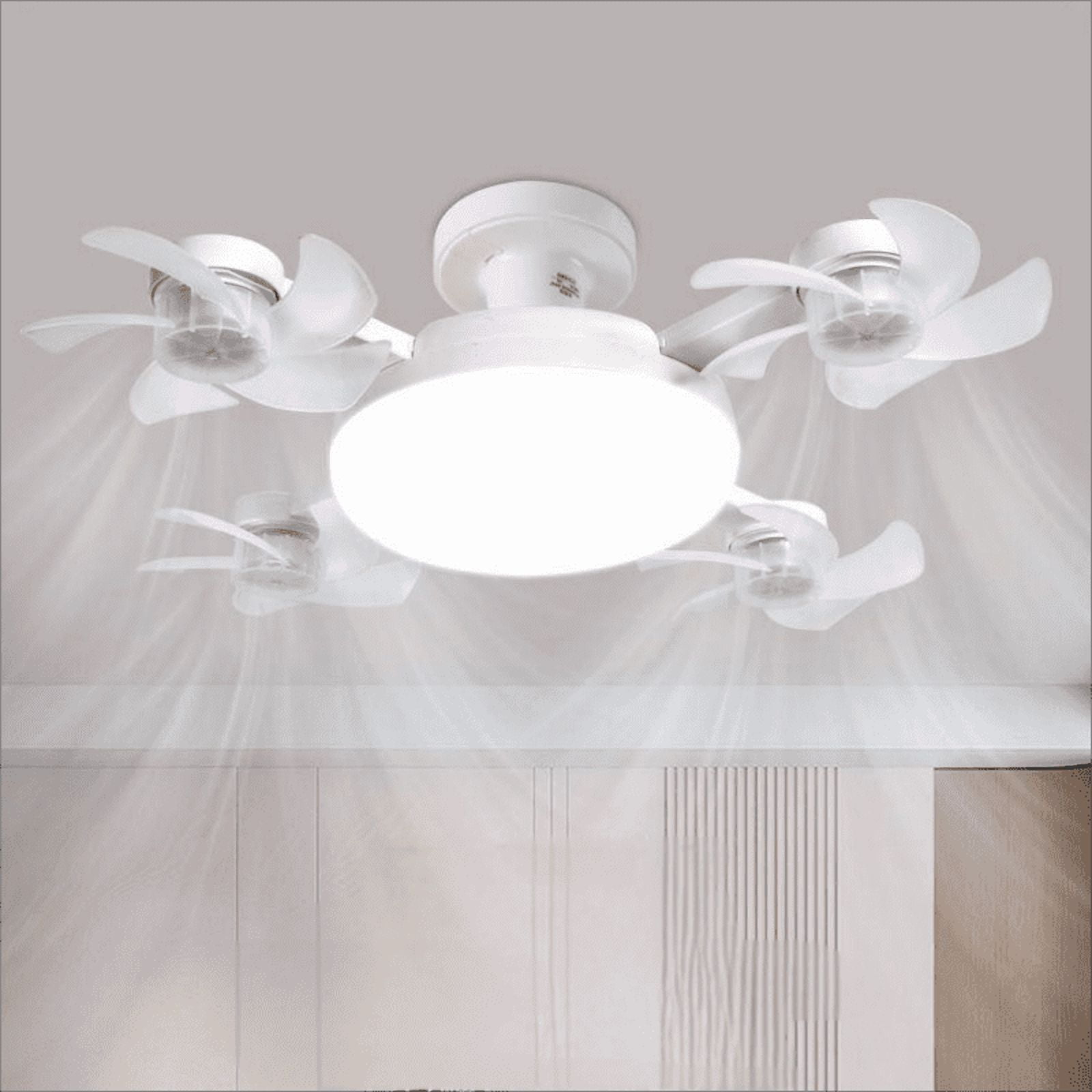 Imitation Drone Ceiling Fan with Light, 6000Lumen 3-Color Dimmable LED ...