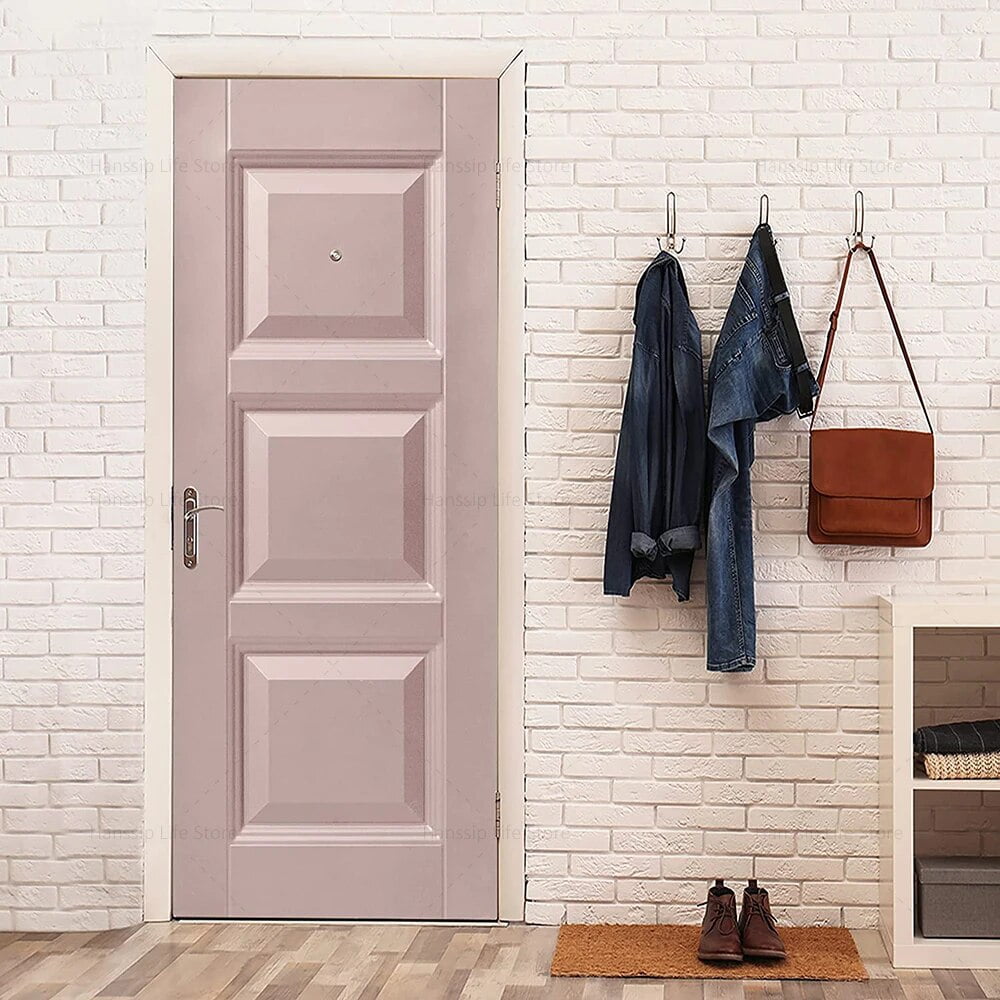 Imitation Iron Door Sticker DIY Wallpaper Vinyl PVC Waterproof Poster ...